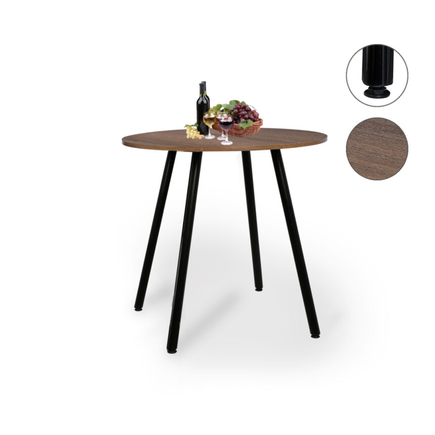 Mesa de Comedor Redondo (75x80x80) Amaretto - DKO Design