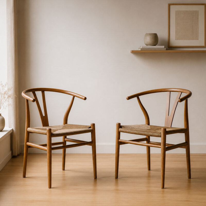 Set x2 Sillas de Comedor Venecia de Ratán 55 x 55 x 73 cm - DKO Design